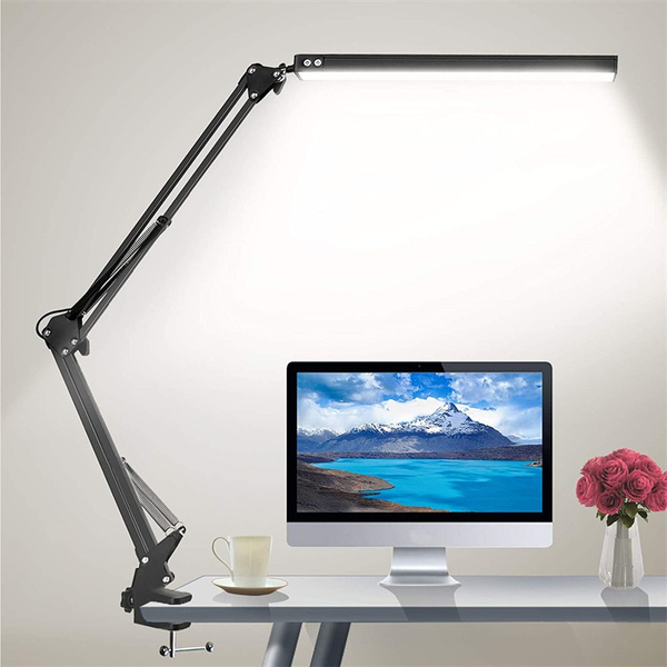Adjustable Long Arm USB Desk Lamp Bed Reading Led Light Table Clip-on ...