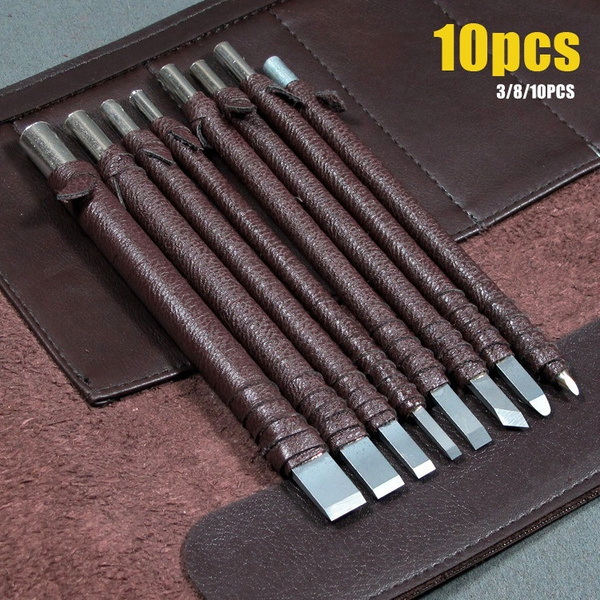 3/8/10Pcs Carved Stone Files Knife Tungsten Steel Carving Files Knife ...