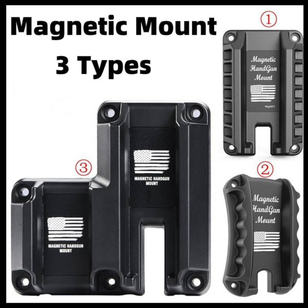 3 Types Magnetic Gun Mount Holster for Vehicle Home/Office Handgun ...