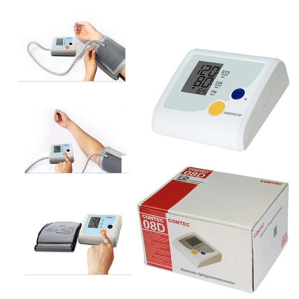 CONTEC08D Electronic Sphygmomanometer LCD NIBP Machine Upper Arm Adult ...