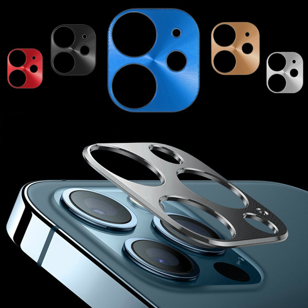 Aluminum Frame Glass Cover Camera Lens Protector for IPhone iPhone 12 ...