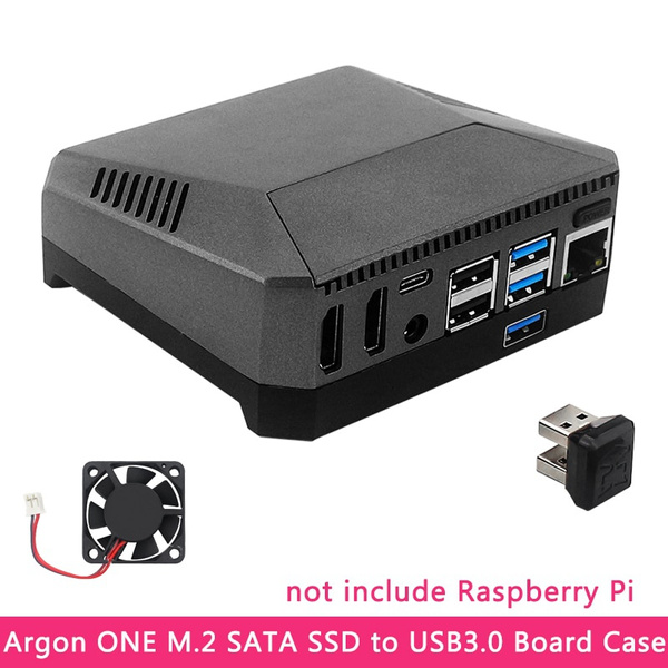 Argon ONE M.2 Case for Raspberry Pi 4 Model B M.2 SATA SSD to USB 3.0 ...