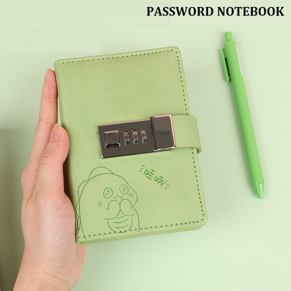 A7 Cute Codebook Journal Diary with Password Lock for Office and School ...