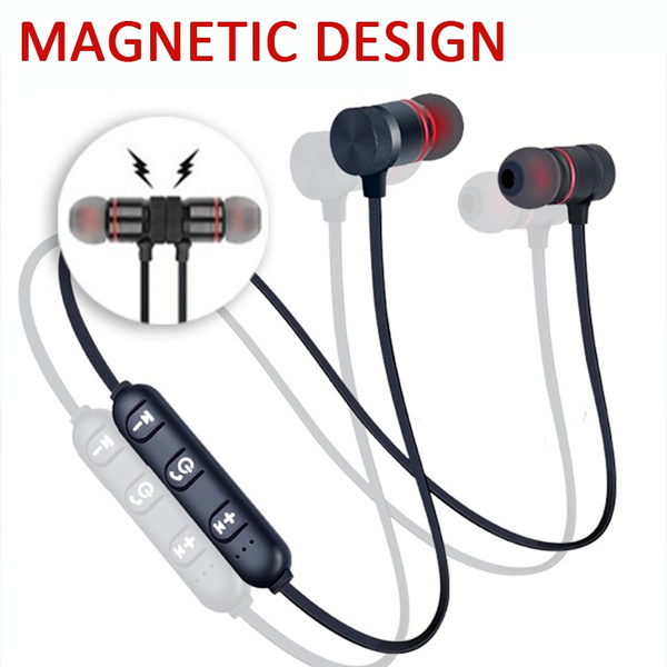 Wireless Headset Neckband Magnetic Sports 5.0 Bluetooth Headset Stereo ...