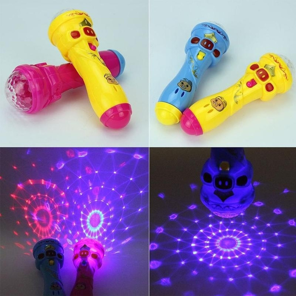 Projection Microphone Flash LED Light Starry Sky Light Glowing Toys ...