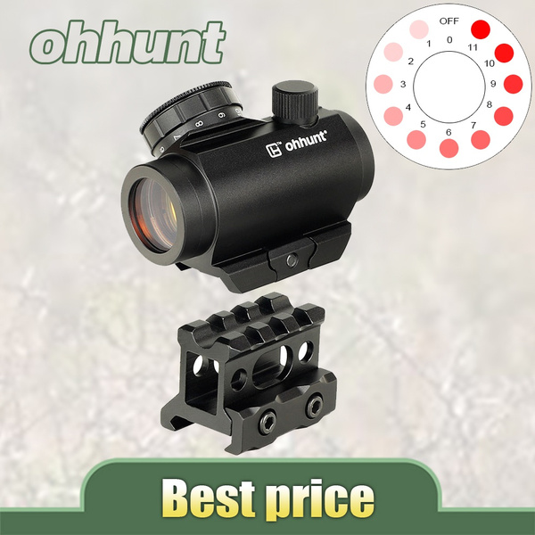 ohhunt 1x25mm Red Dot Scope 2 MOA Micro Red Dot Sights 1 inch Riser ...