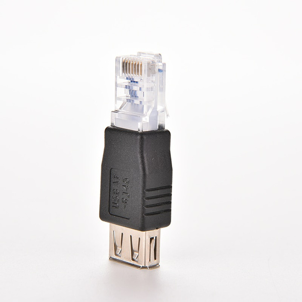 Transverter Plug PC Crystal Head RJ45 Male to USB 2.0 AF A Female ...