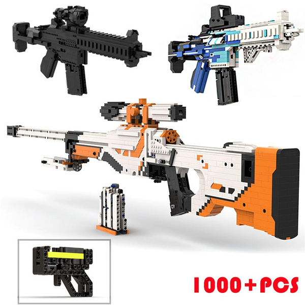 1750+PCS MOC Building Block Gun Can Be Remotely Shoot Sniper Rifle ...