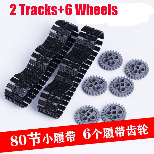 Technic Tracks and Wheels Pack + Sprocket Wheels Chain Gear Pack for ...