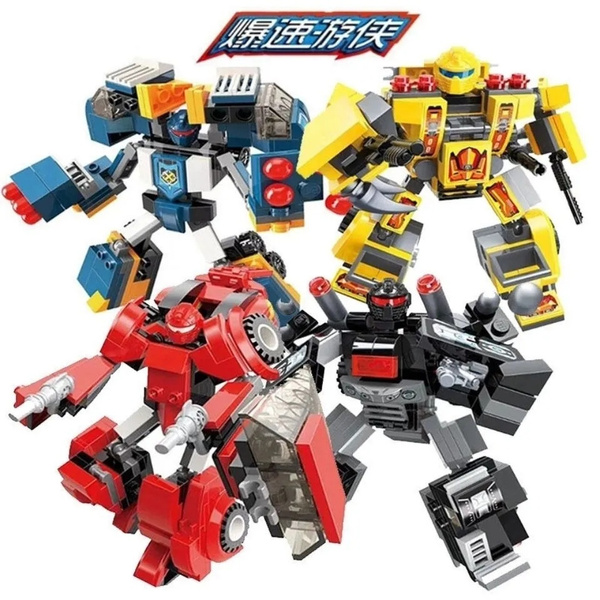 4PCS Set My STEM MOC Build Mecha Frame Toy Bricks Cool Model Complete ...