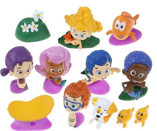 12pcs/set cartoon Bubble Guppies Bubble Puppy Goby Deema Gil Oona ...