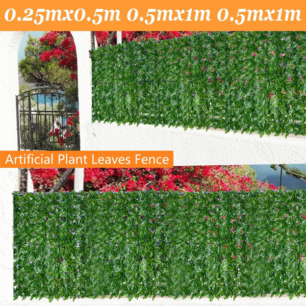 Artificial Leaf Garden Fence Net Faux Ivy Vine Leaf Greenery Panel ...