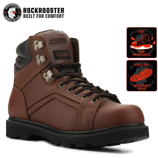 Texas Steer Men's Dark Brown Soft Toe Work Boots Model 20130 Kode | Wish