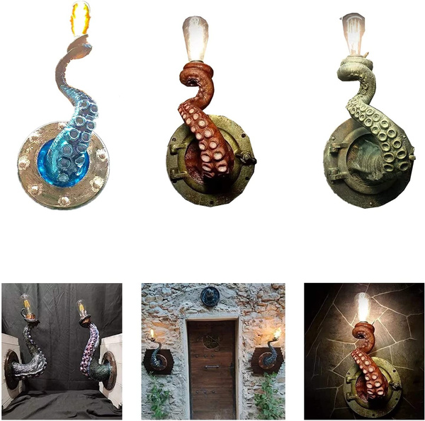 Retro Octopus Electric Light Tentacle Monsters with Bulbs Hanging on ...