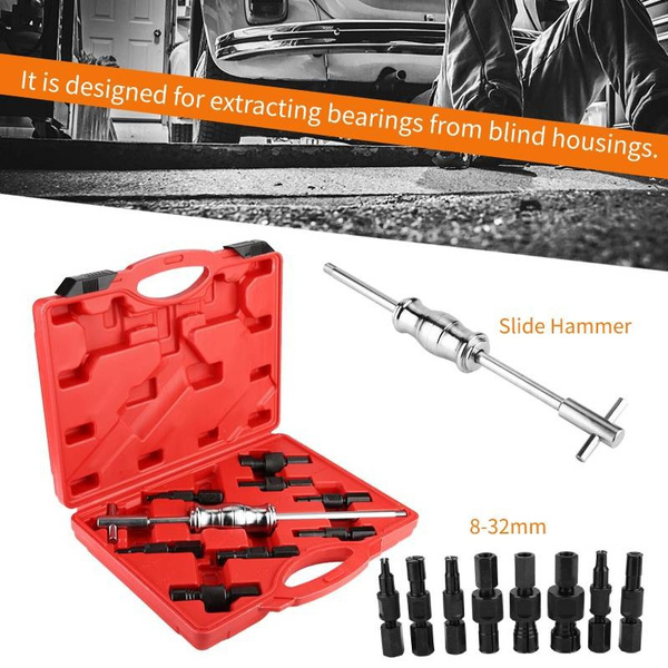 9Pc Inner Bearing Puller Set Remover Slide Hammer Internal Tool Kit ...
