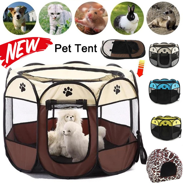 2 Type Portable Folding Pet Tent Dog House Octagonal Cage for Cat Tent ...