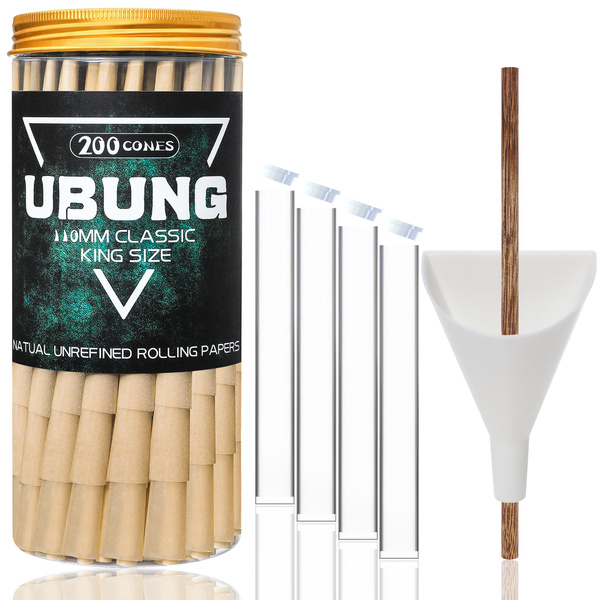 UBUNG | 200 Pack | King Size Pre Rolled Cones | Classic 110 MM Cones ...