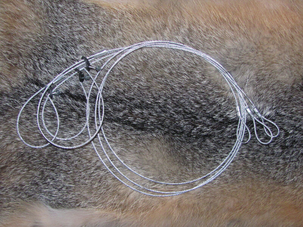 6 Survival Snare good for mink/rabbit size 36" x 1/16(trapping,traps ...