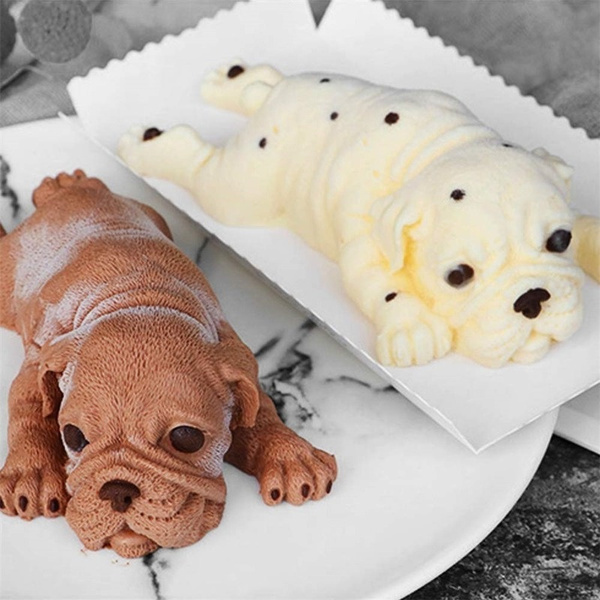 3D Shar Pei Dog Shaped Silicone Ice Cream Mold Mousse Cake Shar Pei Dog ...