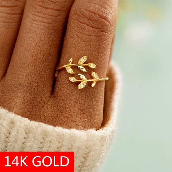 Fashion Exquisite Women's Branches White Diamond Opening Adjustable ...