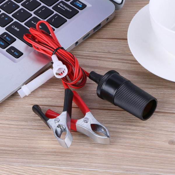 150cm Length Car Battery Clips Red Black Cigarette Lighter Adapter ...