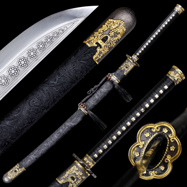 High-performance katana, full Tang, hand-grinded, sharp, Bushido ...