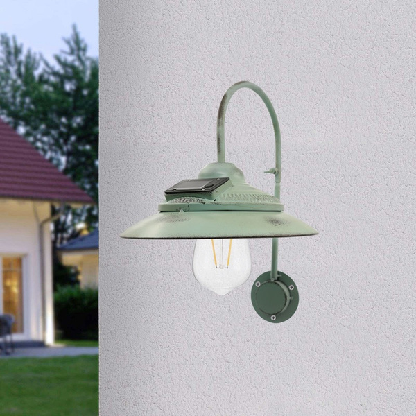 Upgraded Solar Barn Light Outdoor, Wall Mount Rustic Vintage Red and ...