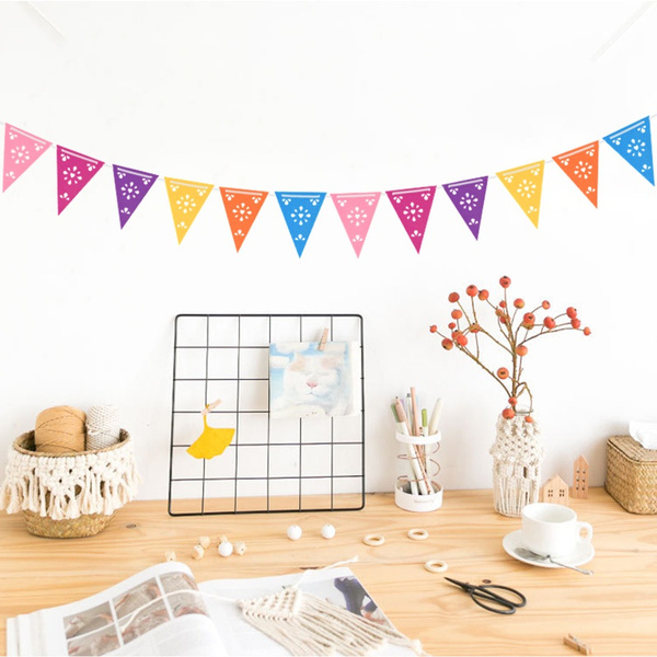 2PCS PINATA Pinata Mexican flag-flag theme party Mexican garland felt ...