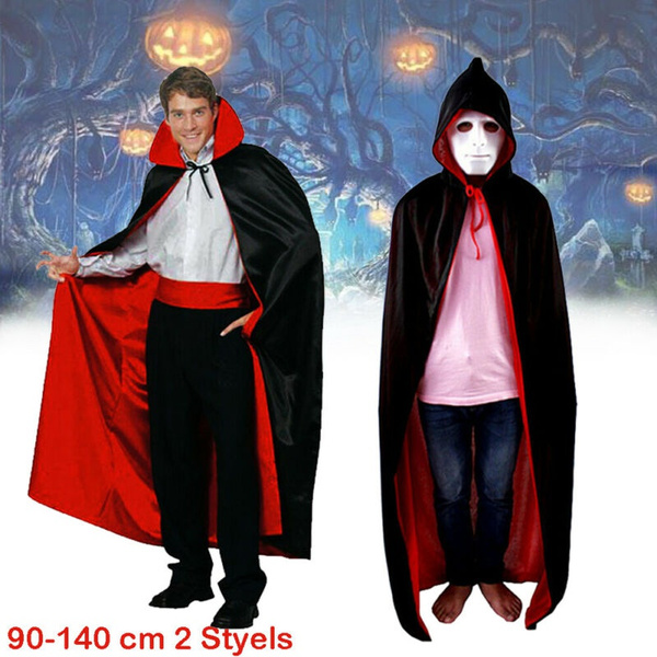 Double-sided Stand-up Collar Full Length Cloaks Halloween Cosplay ...
