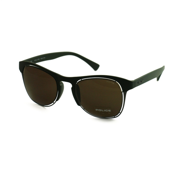 Police Men Sunglasses S1954M 9FBM Matte Black 59 16 135 Square Green | Wish