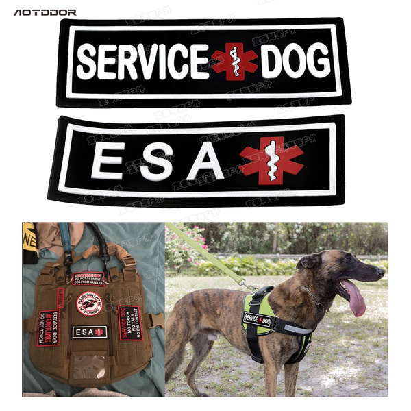 ESA dog strap badge Service Dog Badge Velcro PVC badge | Wish
