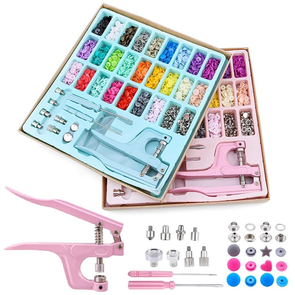 Plastic Snaps Buttons with Snaps Pliers Tool Kit Snaps Pliers Set with ...