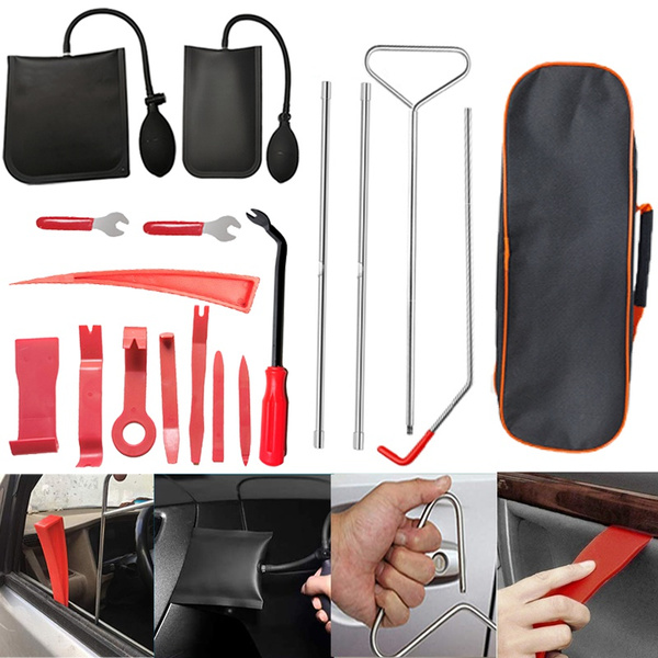 18pcsProfessional Car Tool Kit ，Easy Entry Long Reach Grabber，air Wedge ...