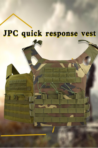 2022 New MOLLE Tactical Armor Plate Vest JPC Vest with Magazine Bag Tactical Vest Outdoor Field ...