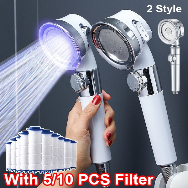 2021 Upgrade Version 3 Gears Adjustable Pressurized Shower Head New ...