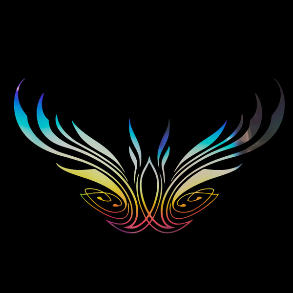 2PCS Set 7'' 18cm Pinstriping Vehicle Graphics（No Background ...