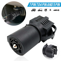 New 1pc Trailer RV Boat Socket Adapter 7 Way to 4 & 5 Way Plug 12V Flat ...