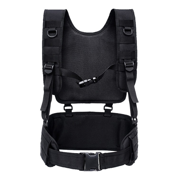 Hunting Molle Vest Tactical Waist Padded Belt With Harness Paintball ...