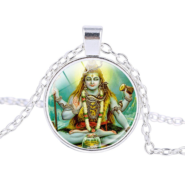 1PC India Necklace God Brahma Vishnu Lord Shiva Jewelry Silver Plated ...