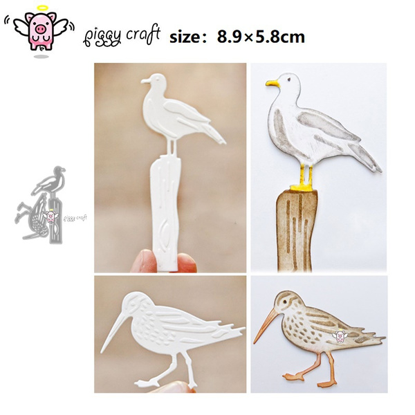 New craft metal cutting dies cut die 2Pcs Seagull bird Scrapbook paper ...