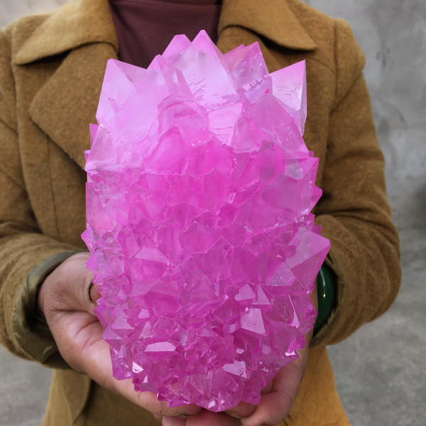 beautiful pink Potassium Alum Octahedral Obelisk Crystal Point Healing ...