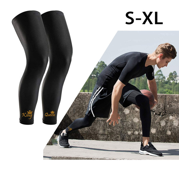 King and Queen Full Leg Sleeves Couple Long Leg Compression Sleeves for ...