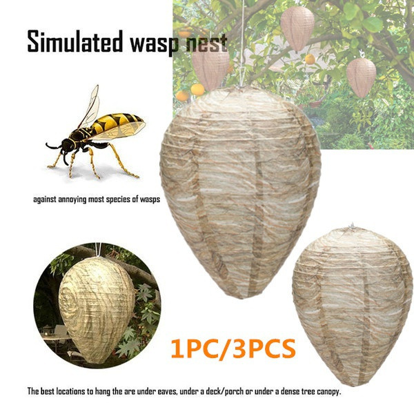 New Hanging Wasp Bee Insect Fly Trap Simulated Wasp Nest Effective Pest ...