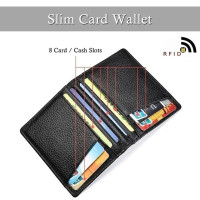 Ultra Slim Front Pocket Wallet Bifold Mens Wallet With 8 Card Slots ...