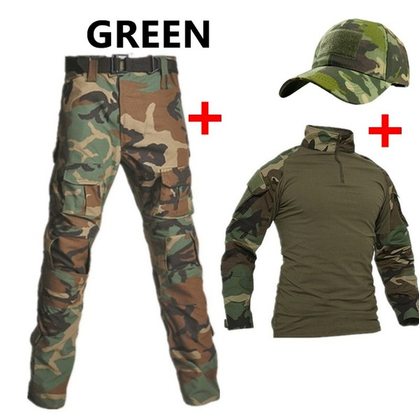 Men Camouflage Tactical Military Uniform Clothing Sets Tactical Gear ...