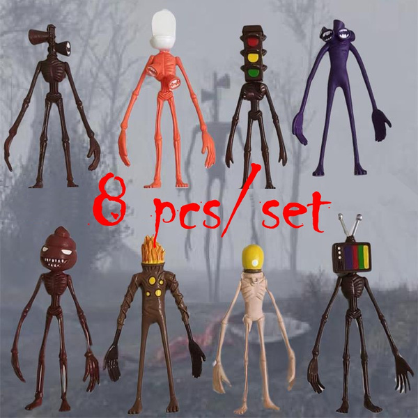 New Style 8pcs/set Siren Head Toy Action Figure Horror Model Doll ...