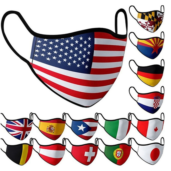 2021 New Fashion Unisex Face Masks National And Maryland State Flag ...