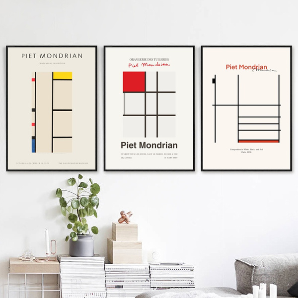 Dutch Painter Piet Mondrian Abstract Painting Artwork Canvas Prints New ...