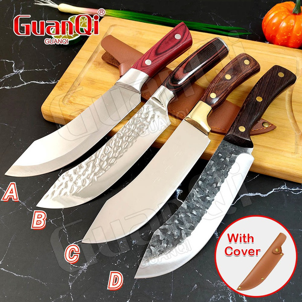 Forged Chef Knife Handmade Forged Full Tang High-carbon Clad Steel ...