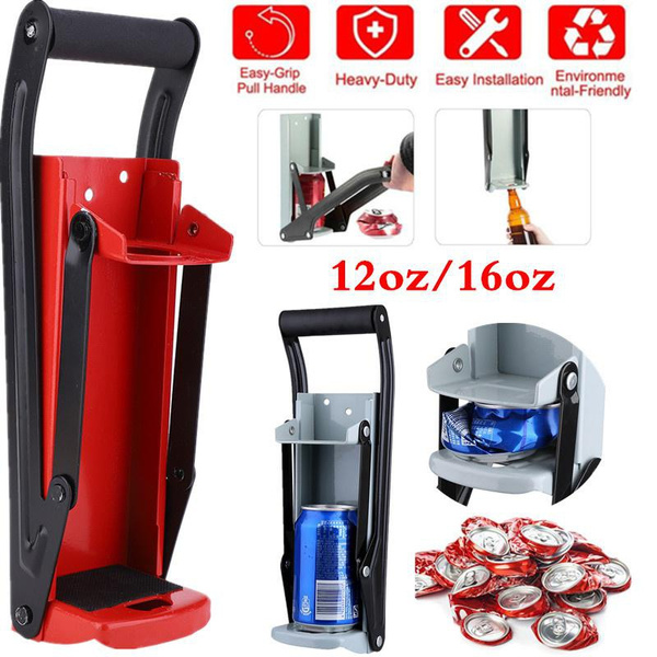 Can Crusher, 16oz Wall Mounted Home Dispensing Can Crusher Smasher Beer ...
